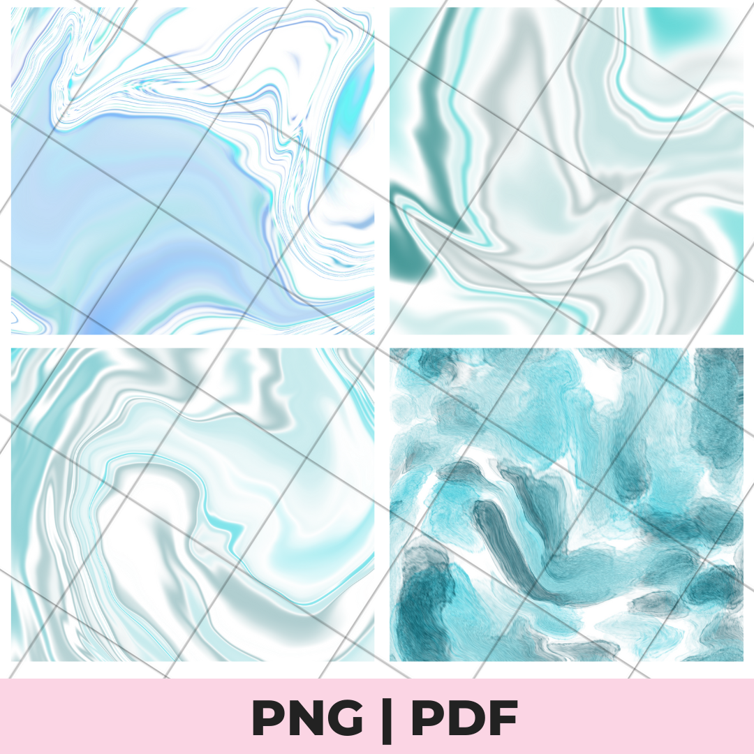 Set of Blue & Green Swirl Pattern Sublimation Files – The Country Chic ...